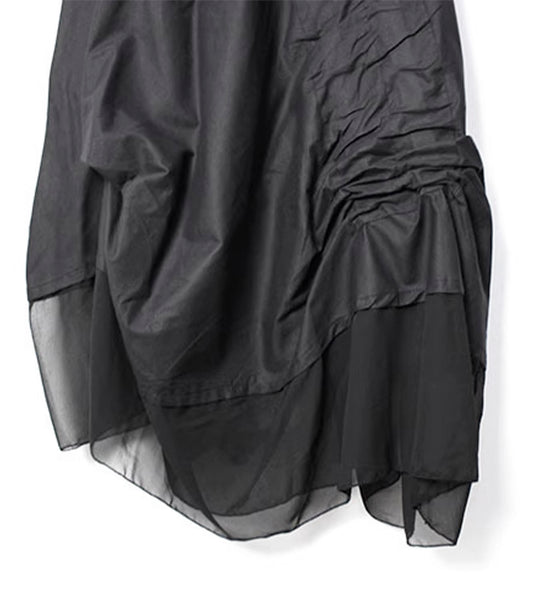 Chiffon Cotton Ruched Dress | DIGS